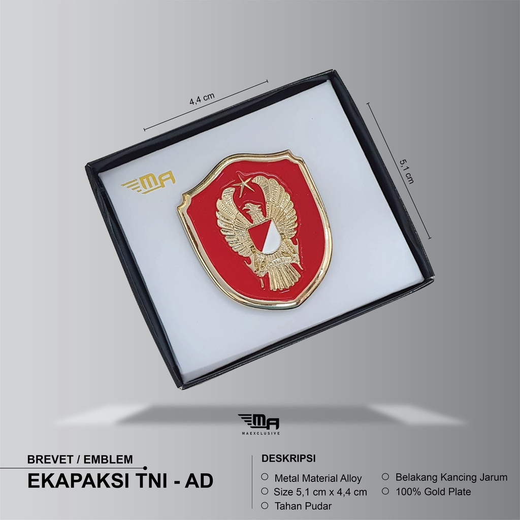 Jual EMBLEM TNI AD TERBARU EKAPAKSI BREVET BRIVET TNI AD EKAPAKSI ...