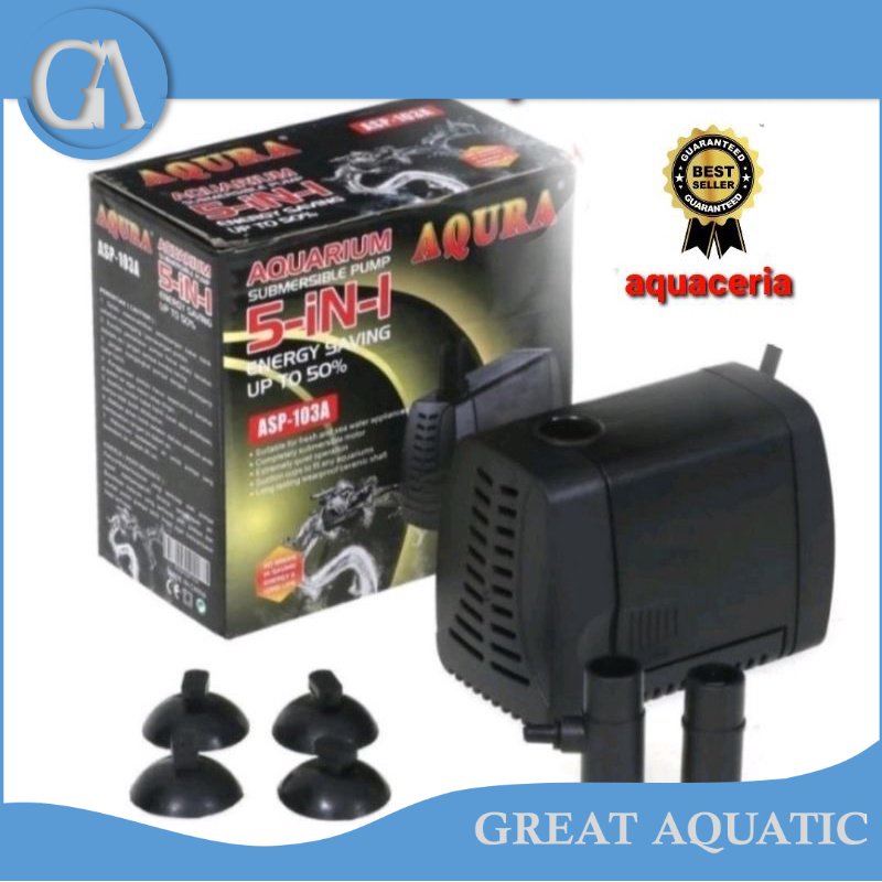 Jual AQURA 103a power head pompa celup air kolam ikan hias | Shopee ...