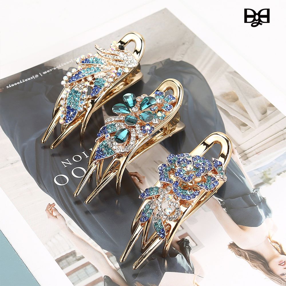 Jual NEW Jepit rambut korea jedai sanggul wanita premium kristal zirkon ...