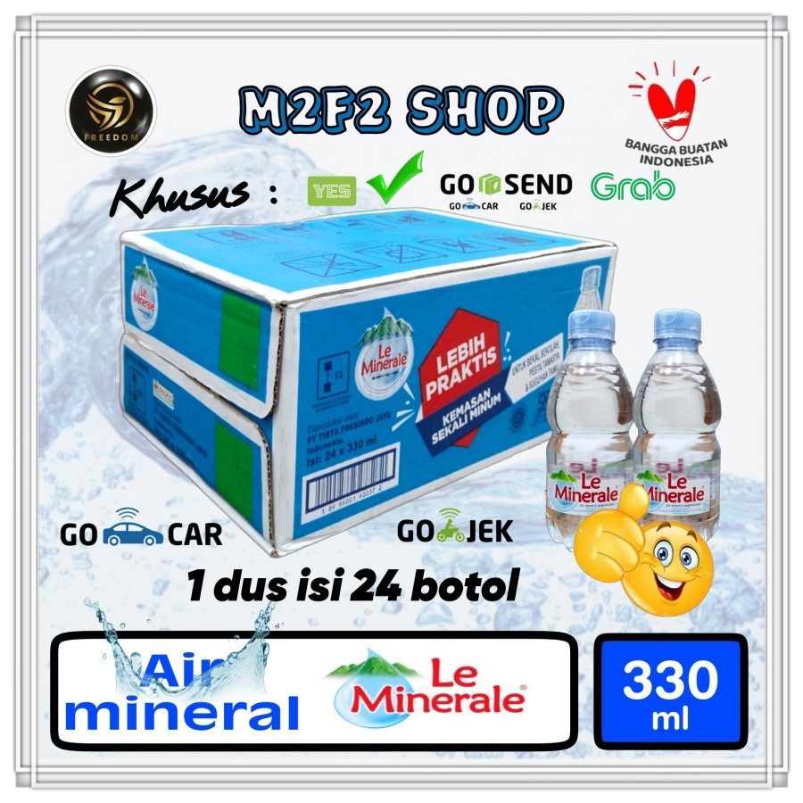 Jual Air Mineral Le Minerale Botol Mini Pet - 330 ml Kemasan Karton (Khusus Bluebird/Gosend/Grab ...