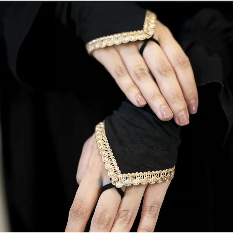 Jual Sarung Tangan Muslimah Ring Motif Raaina/Handsock Manset Cincin ...