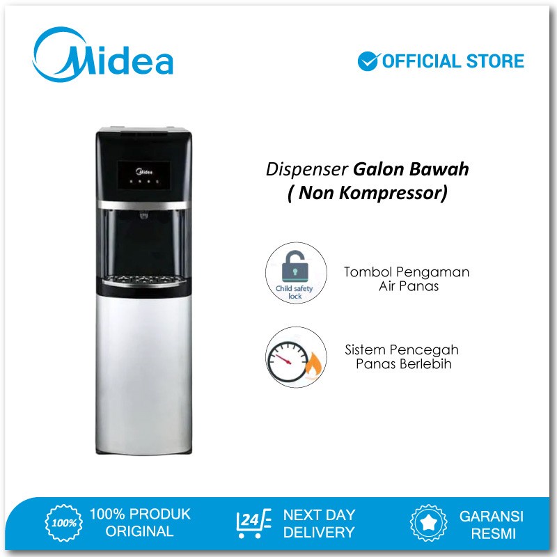 Jual Midea Dispenser Galon Bawah YD1135AS Stainless Steel | Shopee Indonesia