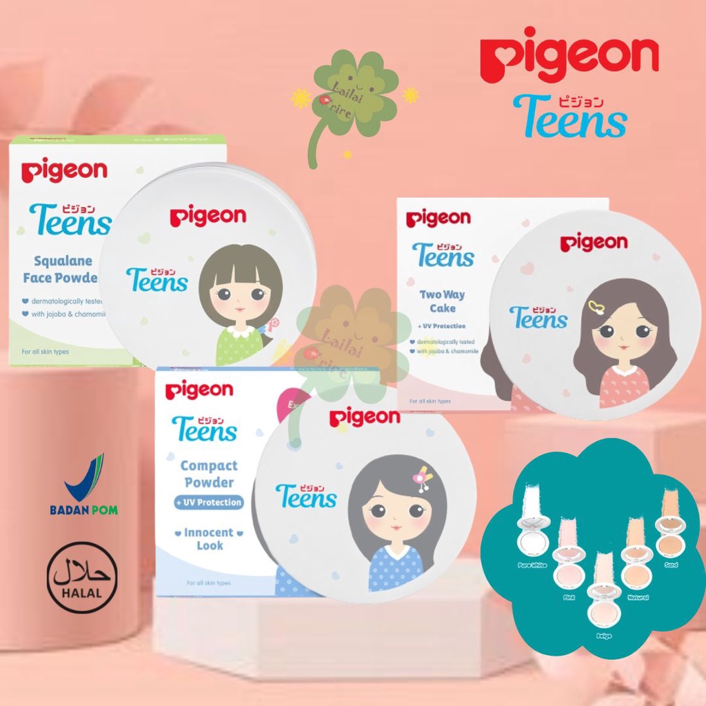 Jual *NEW* Pigeon TEENS TEEN Compact Powder UV Protection Two Way Cake ...