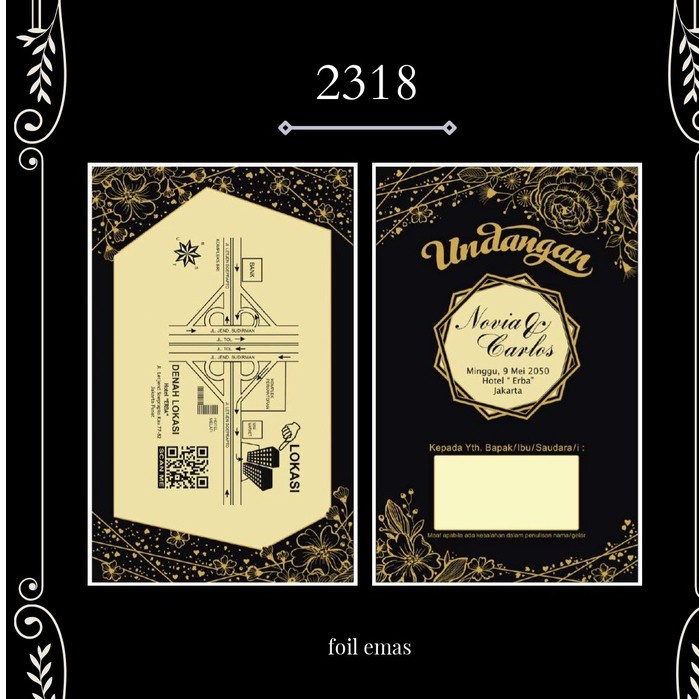 Jual Cetak Undangan Murah Erba 2318 - BLANGKO SAJA | Shopee Indonesia