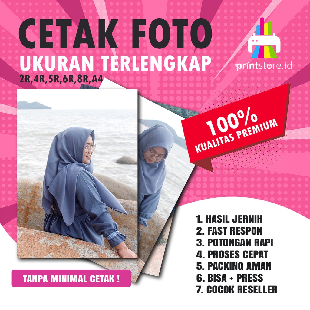 Jual (COD) CETAK FOTO UKURAN 2R 3R 4R 5R 6R 8R A4 10R (Langsung Press / Laminasi) TERMURAH ...