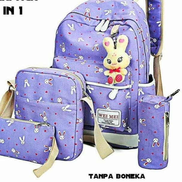 Jual ♖ PROMO!! Tas Anak Rabbit 4in1 Free tempat pensil/Tas Anak Sekolah TK SD/Tas Ransel/Tas ...