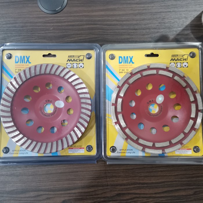 Jual Diamond cup wheel 7 inch DMX double row single poles grinding ...