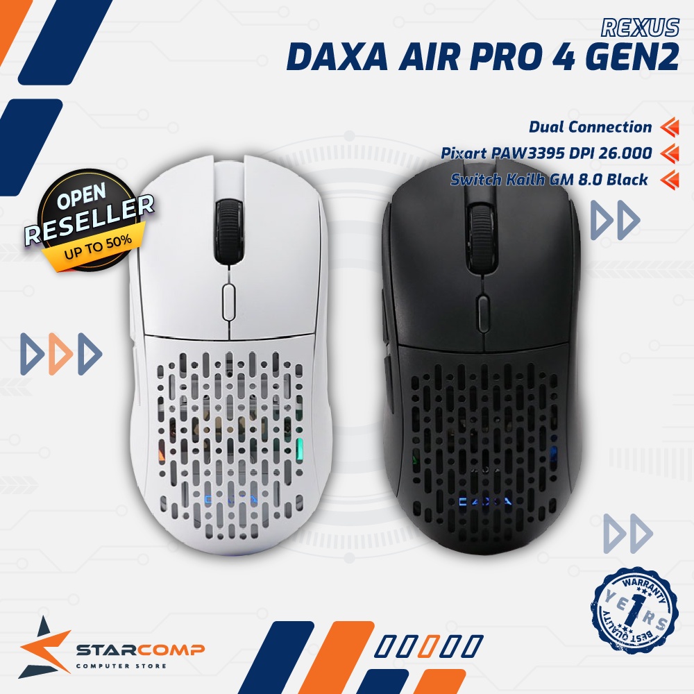 Jual Gaming Mouse Rexus Daxa Air IV Pro Wireless Gen 2 | Shopee Indonesia