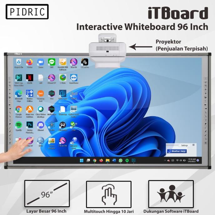 Jual Papan Tulis Interaktif iTBoard 96 Inch Interactive Smartboard | Shopee Indonesia