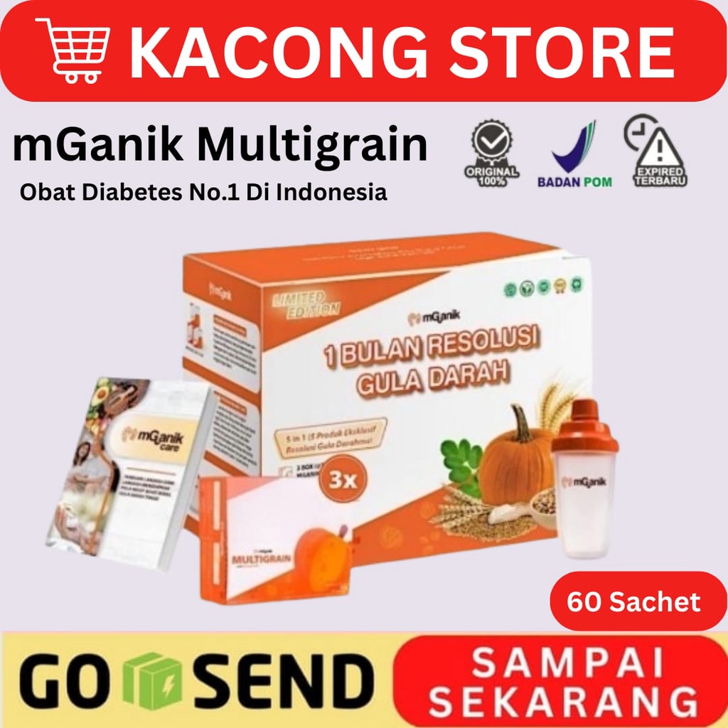 Jual Mganik Multigrain 1 bulan 60 sachet original M GANIK META FIBER ...