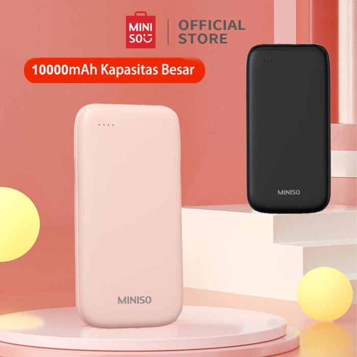 Jual Portable Miniso Power Bank Ultrathin 10000Mah Mircro Usb Type-C ...