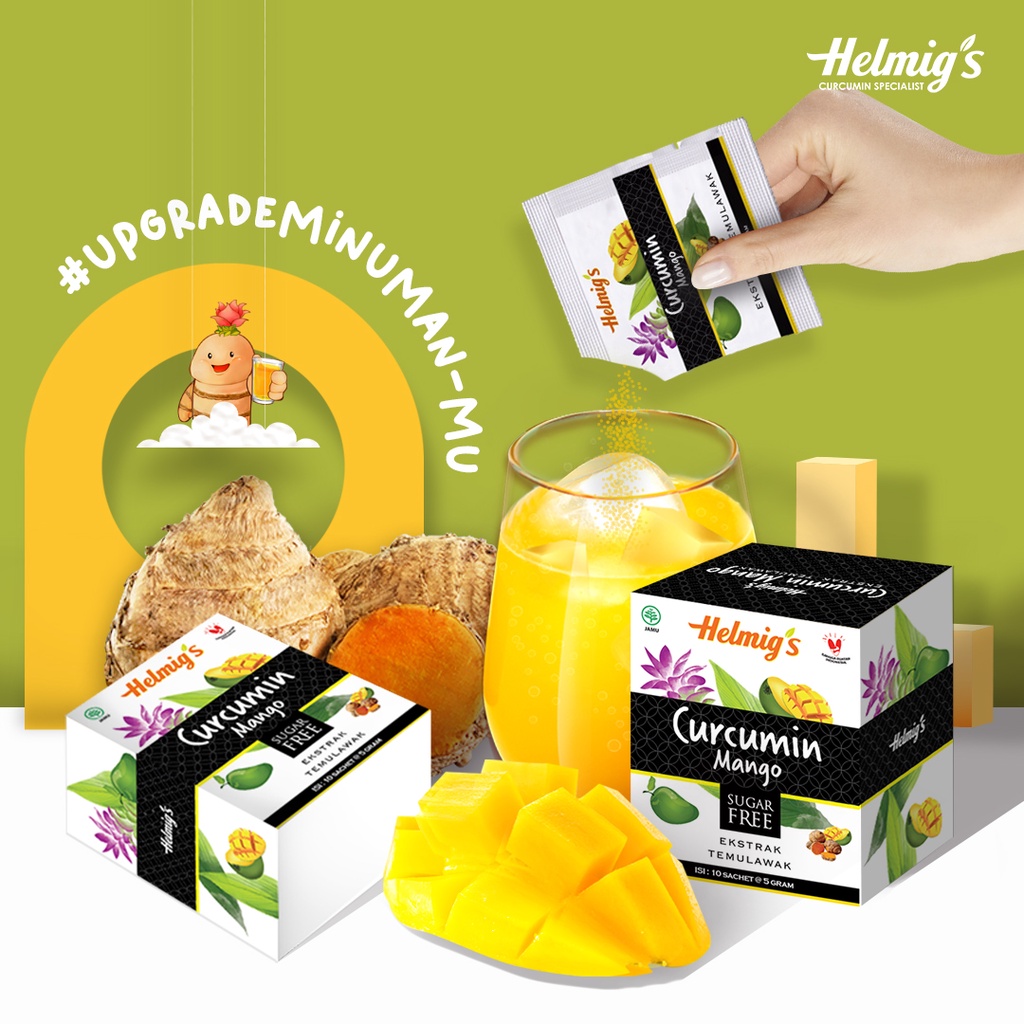 Jual Helmig's Curcumin Sugar Free Mango Isi 10 Sachet | Shopee Indonesia