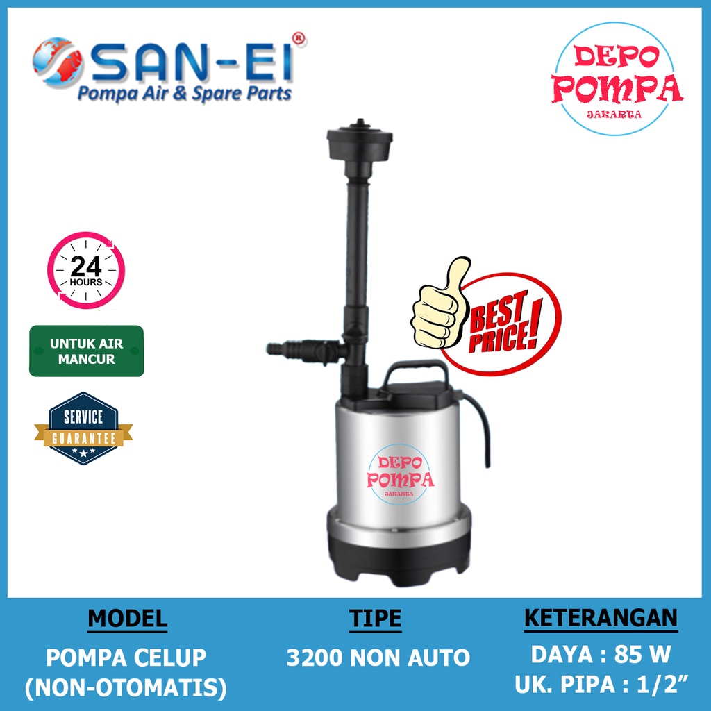 Jual Pompa Celup SAN EI 3200 / Pompa Air Kolam / Air Bersih / Air ...
