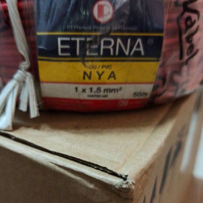 Jual Kabel Eterna Nya 1x1,5mm @50m 1x1.5mm isi tunggal ♕ | Shopee Indonesia