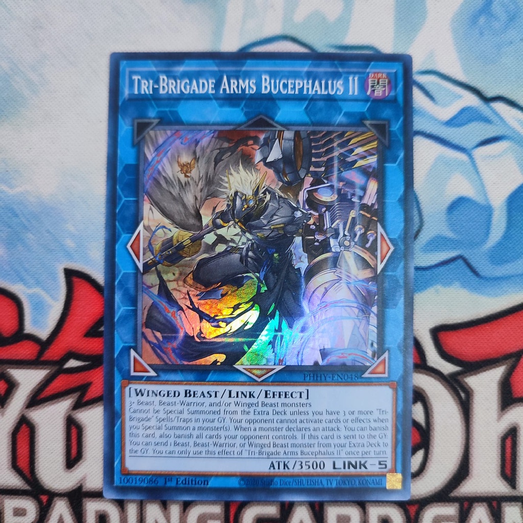 Jual yugioh tri brigade arms bucephalus II PHHY super rare 1st original | Shopee Indonesia