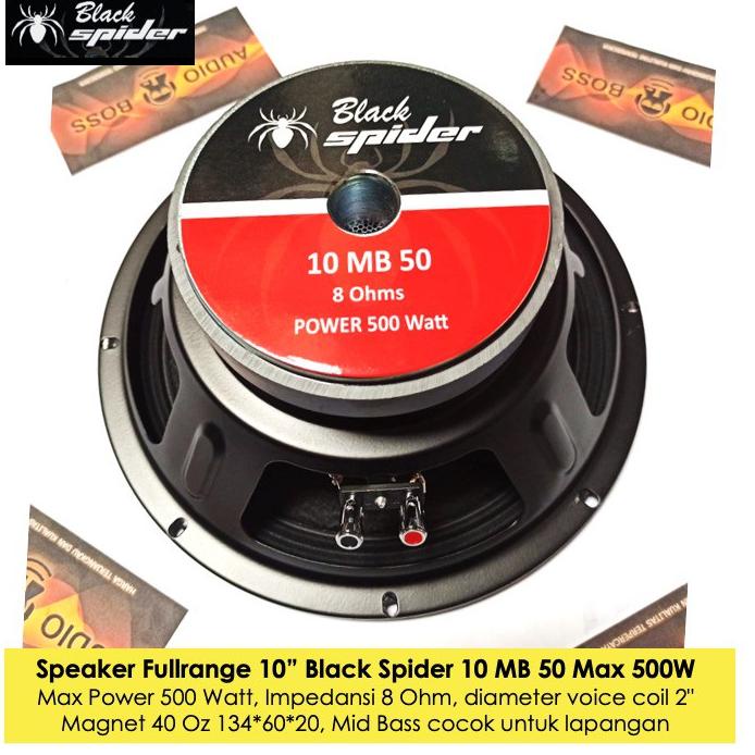 Jual fem-96 Speaker Full Range 10" 10 inch Black Spider 10 MB 50 Mid Bass Outdoor ...