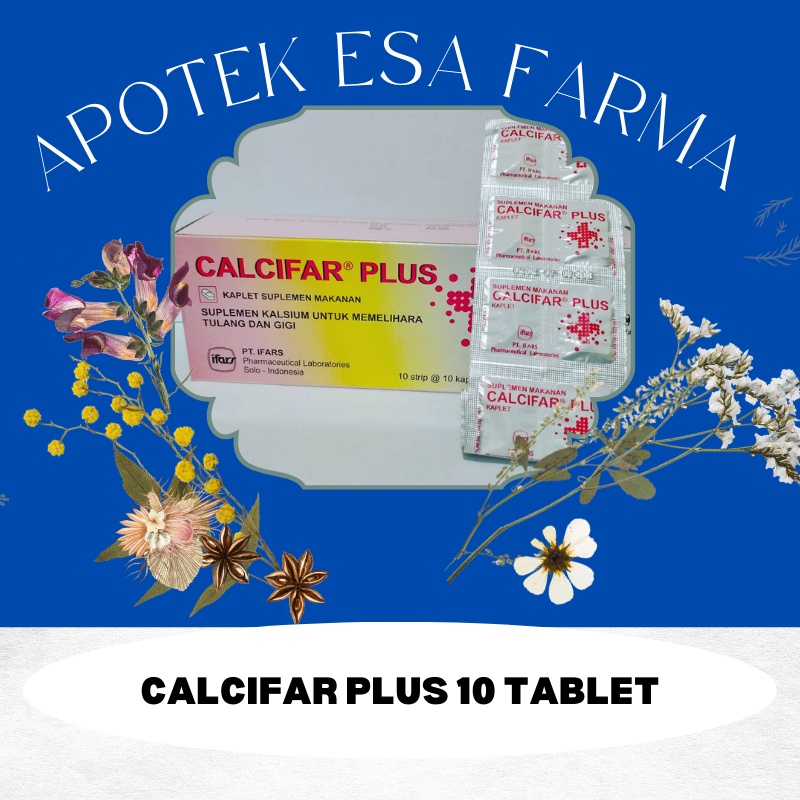 Jual Calcifar Plus Obat Suplemen Vitamin Tulang & Gigi isi 10 Kaplet ...