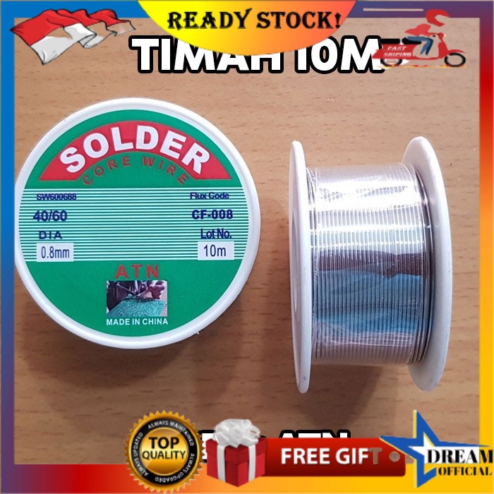 Jual Timah Solder 10m Diameter 0.8mm Solder Wire Kawat Solder | Shopee ...