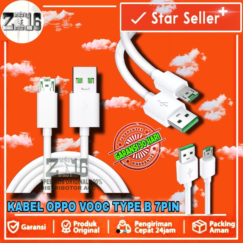 Jual Kabel Data OPPO VOOC USB Type B 7 PIN | Shopee Indonesia