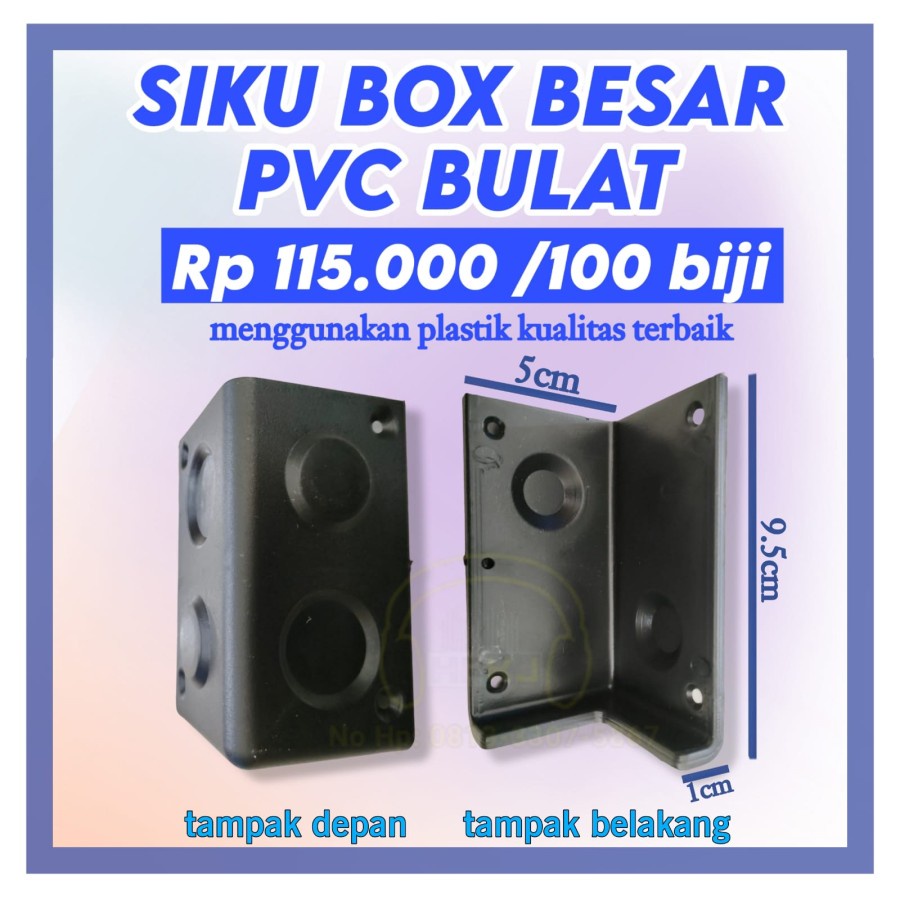 Jual ( 100pcs ) SIKU BOX SPEAKER PVC BULAT 2 Siku salon pvc Bulat ...