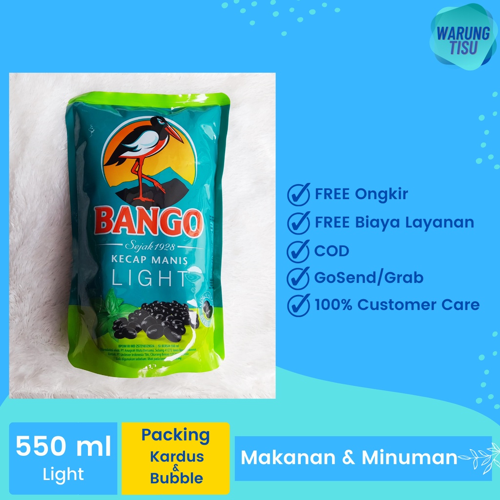 Jual Bango Kecap Manis Light 550 ml + FREE Packing Kardus dan Bubble ...