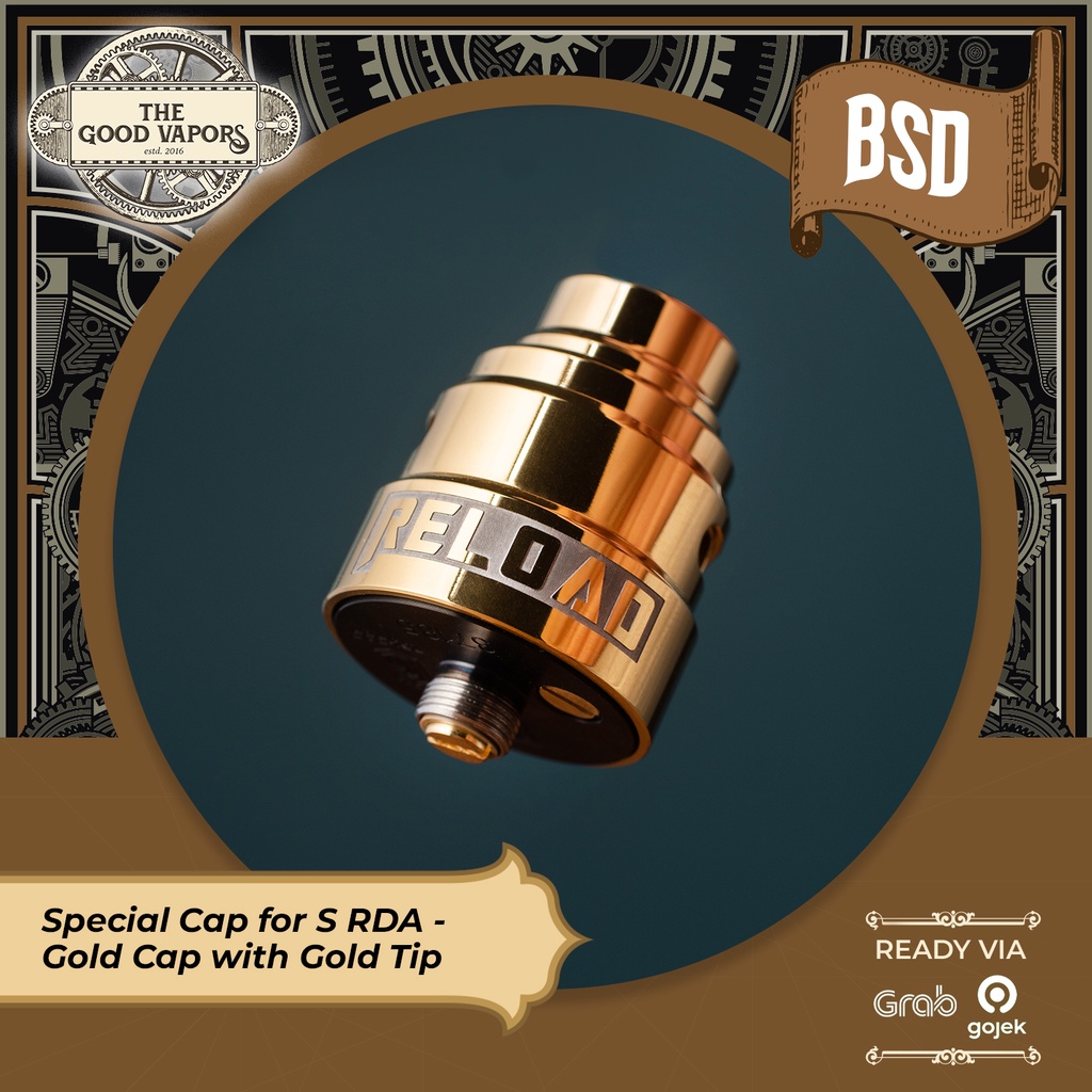 Jual Reload S RDA Special Cap GOLD by Reload Vapor USA | Shopee Indonesia
