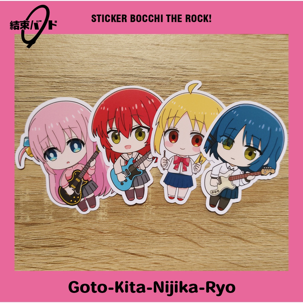 Jual Sticker Bocchi The Rock / Stiker Karakter Anime Bocchi Ryo Nijika ...