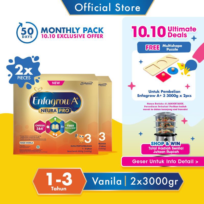 Jual Susu Enfagrow A+3 2x3000GR | Shopee Indonesia