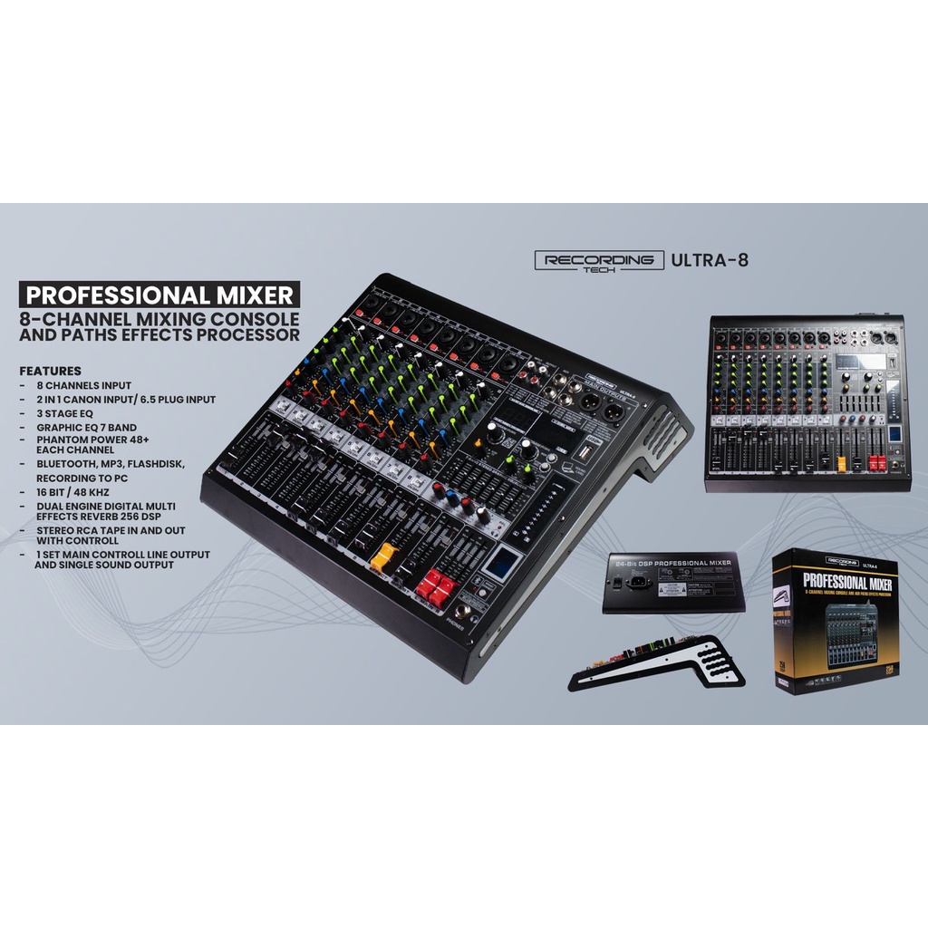 Jual RECORDING TECH ULTRA 8 / ULTRA8 / ULTRA-8 Audio Mixer 8 Channel ...