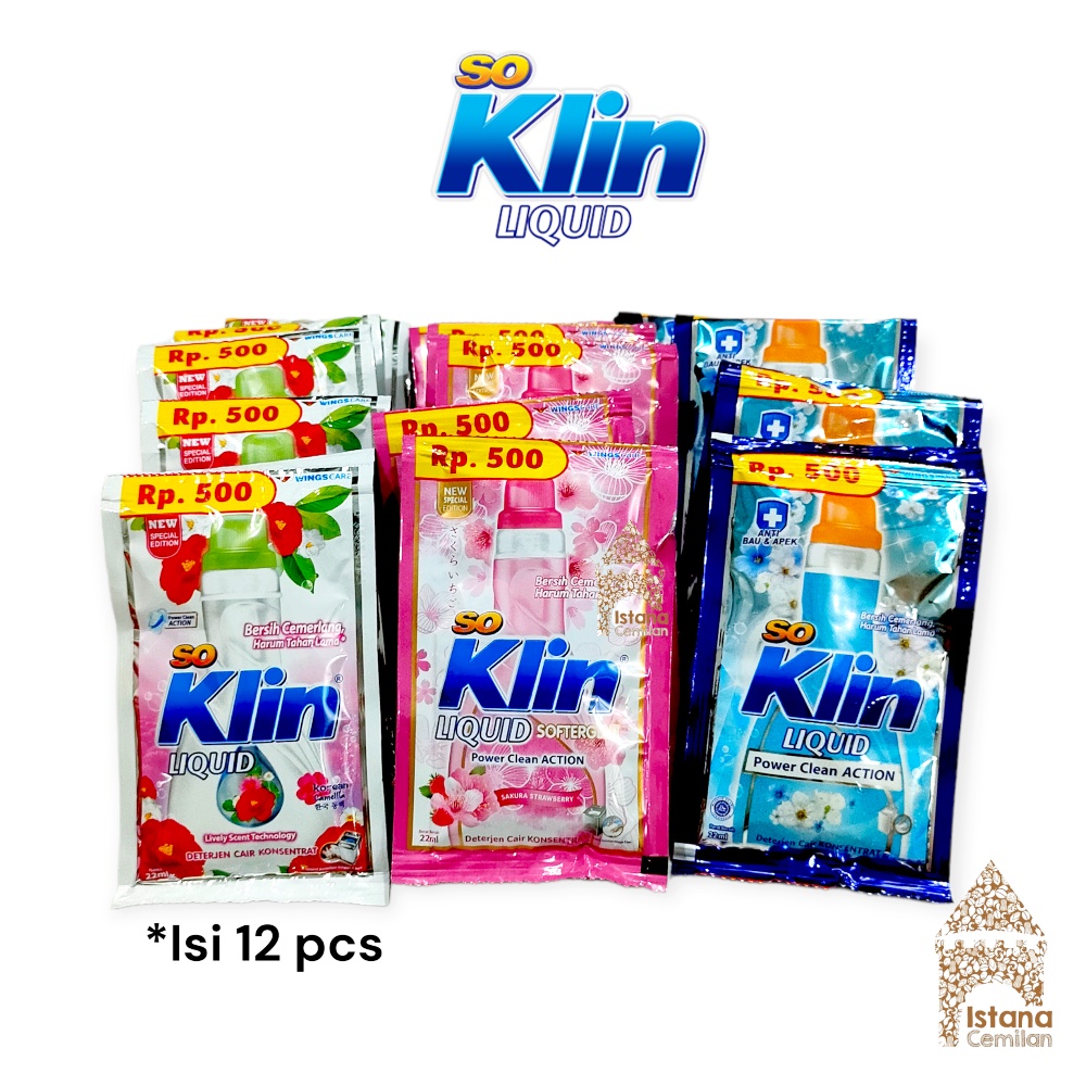 Jual So Klin Liquid Deterjen Cair Sachet Sabun Cuci Baju 22 ML RENCENG ...