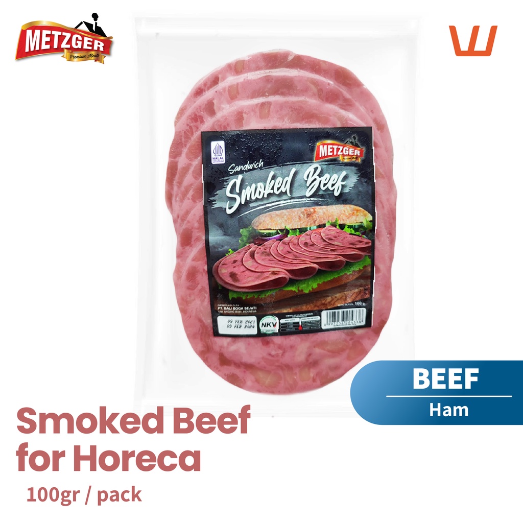 Jual Smoked Beef Daging Sapi Asap for Horeca Halal Metzger 100gr ...