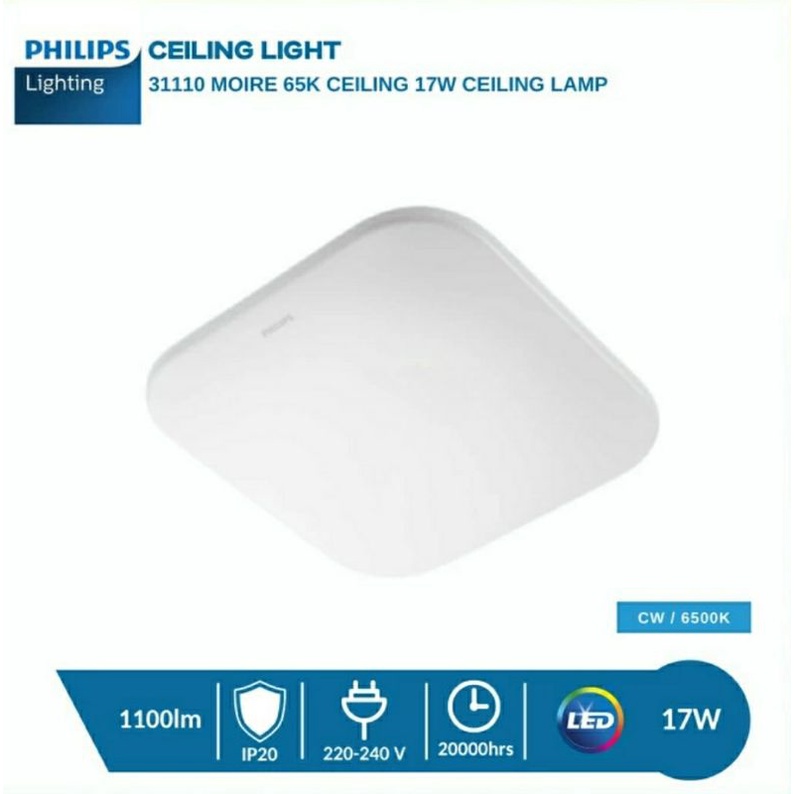 Jual Philips Ceiling Light Moire 31110 Lampu Plavon LED 17 W | Shopee ...