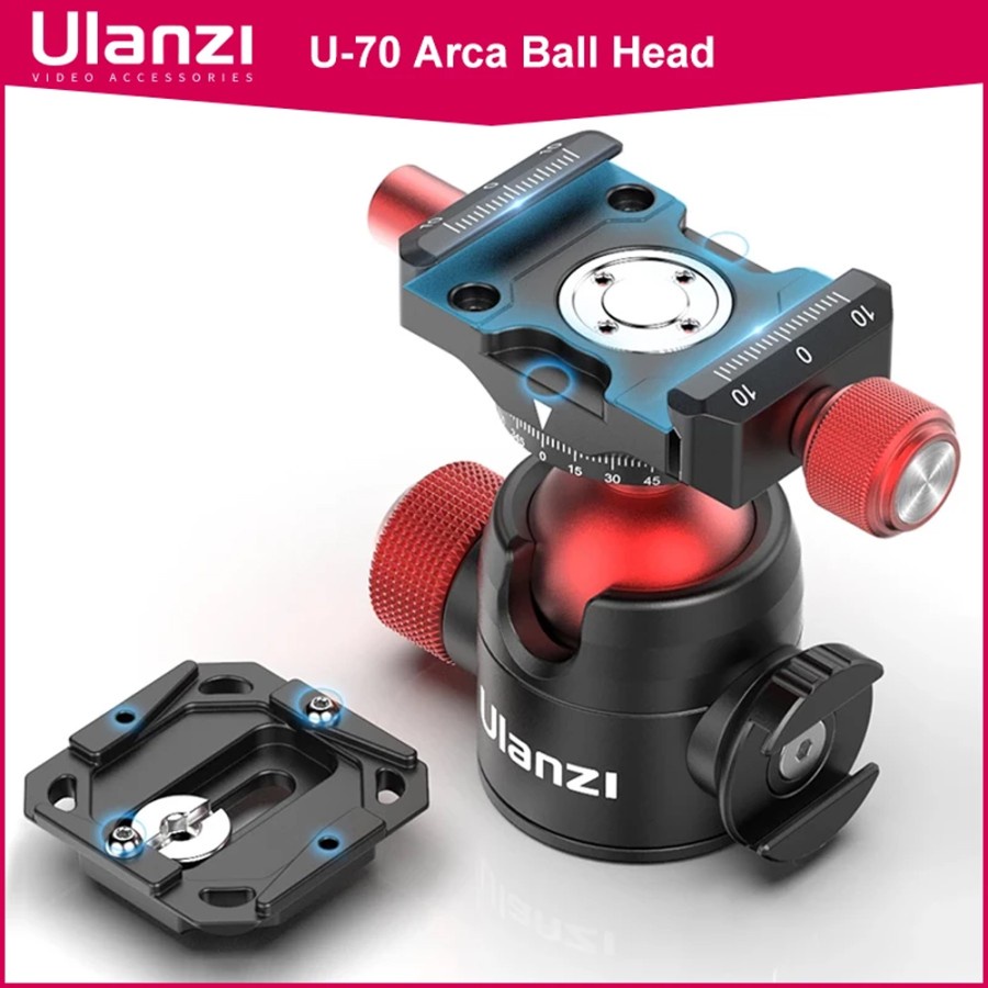 Jual Ulanzi U70 PRO BallHead - 360 Degree Rotating Premium Tripod Head | Shopee Indonesia