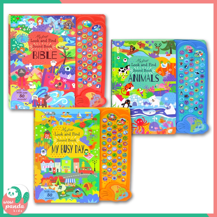 Jual ANIMALS/BIBLE/MY BUSY DAY My First Look and Find Sound Books with ...