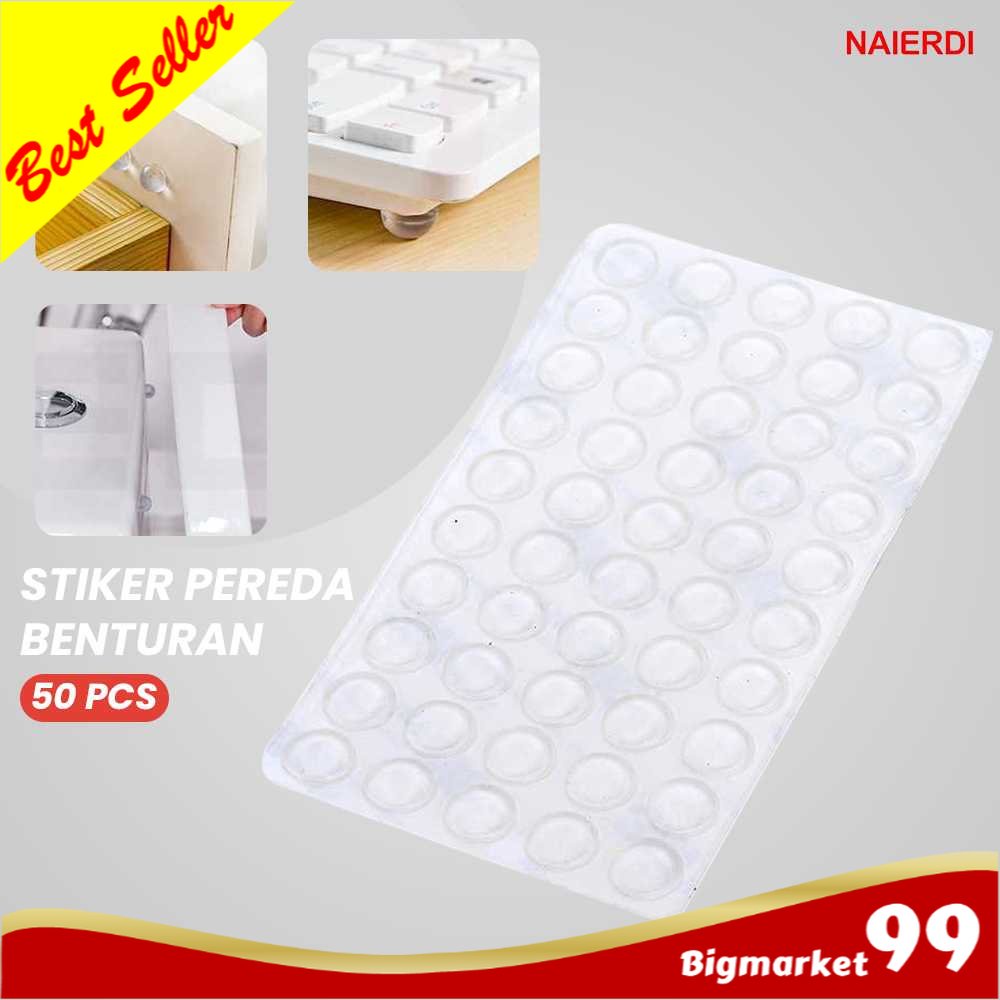 Jual [50 PCS] Stiker Silikon Peredam Benturan Furnitur Pintu Bumper ...