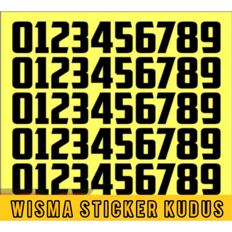 Jual Stiker Angka / Stiker Nomer / Stiker Angka Lengkap / Stiker Angka ...