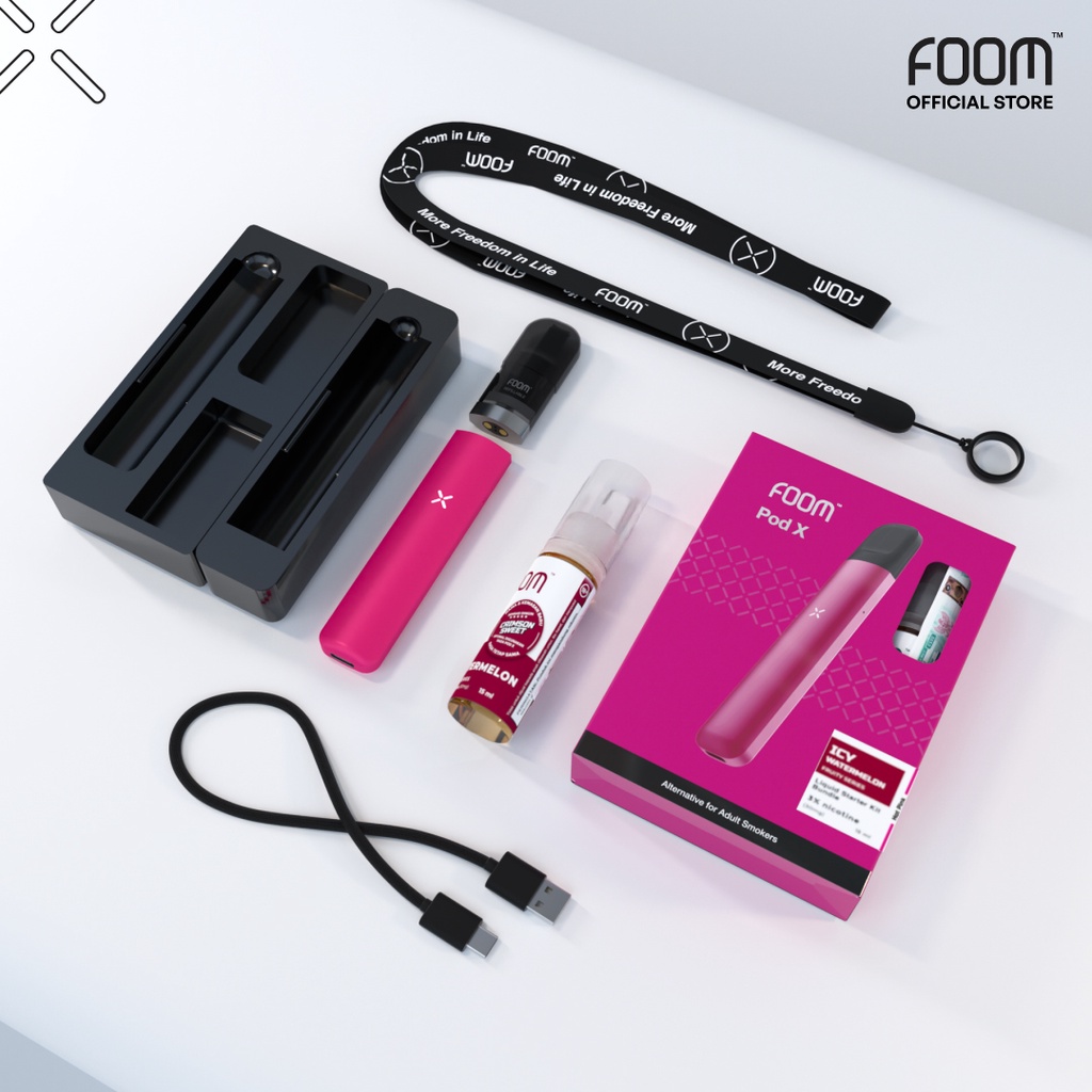 Jual FOOM POD X BUNDLING LIQUID (HOT PINK ICY WATERMELON 15ML) | Shopee ...
