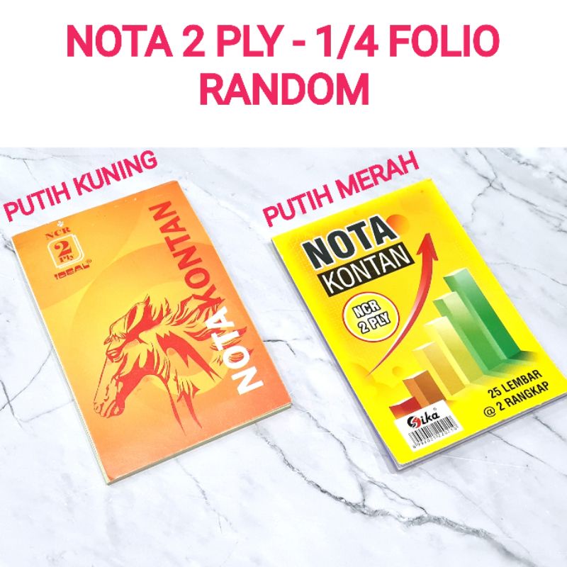 Jual Buku Bon / Nota Kontan 2 PLY kecil Dijual per pak (isi 10 buku ...