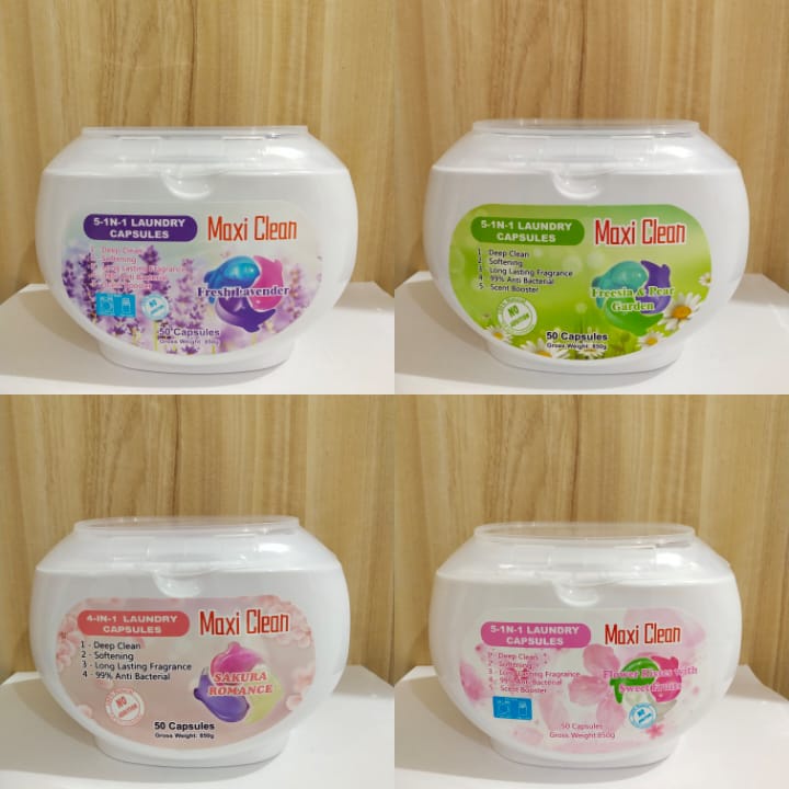 Jual MAXI CLEAN LAUNDRY DETERGENT 50 Capsules | Shopee Indonesia