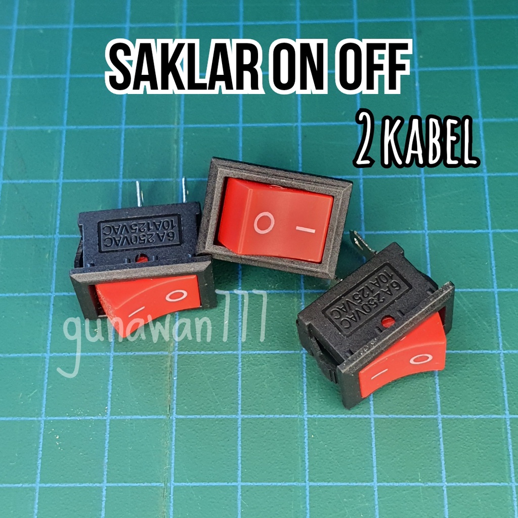 Jual saklar on off 21x15 mm 2 pin | Shopee Indonesia