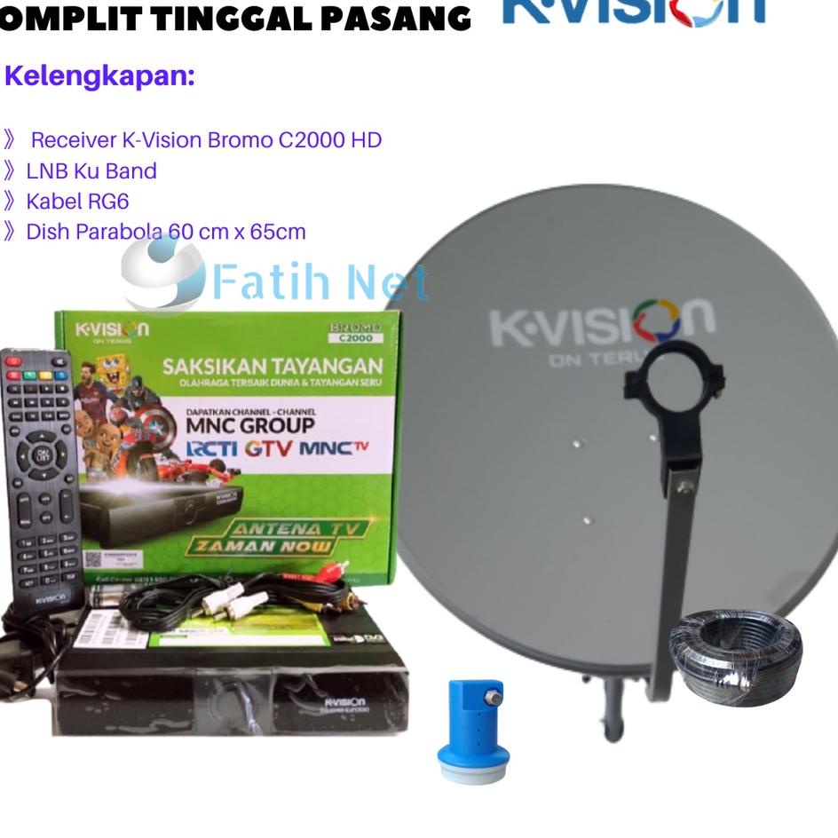 Jual Termurah Paket Komplit parabola K-Vision 60cm tinggal pasang ...