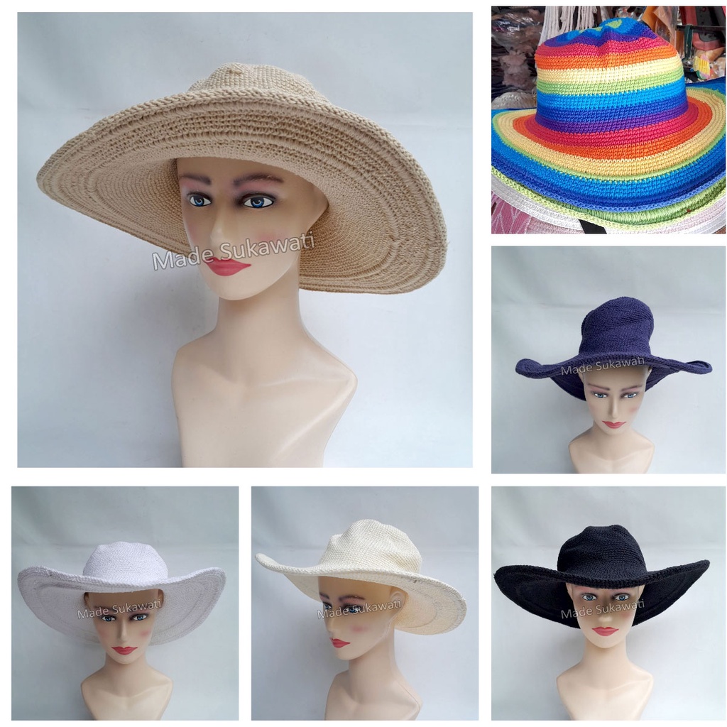 Jual Topi pantai rajut adem bali | Shopee Indonesia