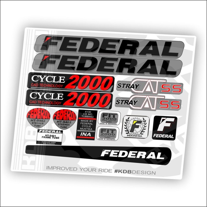 Jual Produk Unggulan] decal frame FEDERAL STRAY CAT Klaten decal bike ...