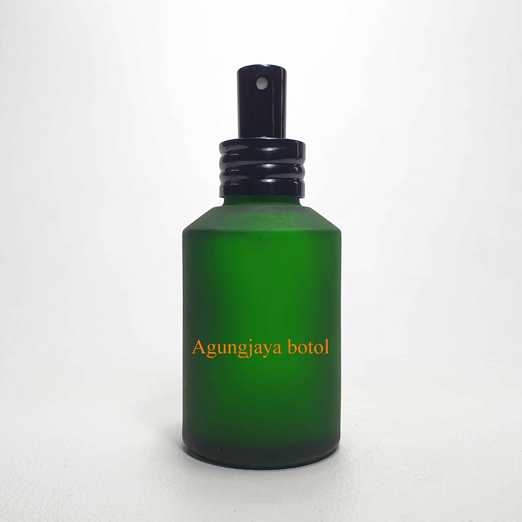 Jual Botol Kaca GD 100 Ml Hijau Frosted Tutup Spray Alu Spiral / Botol ...
