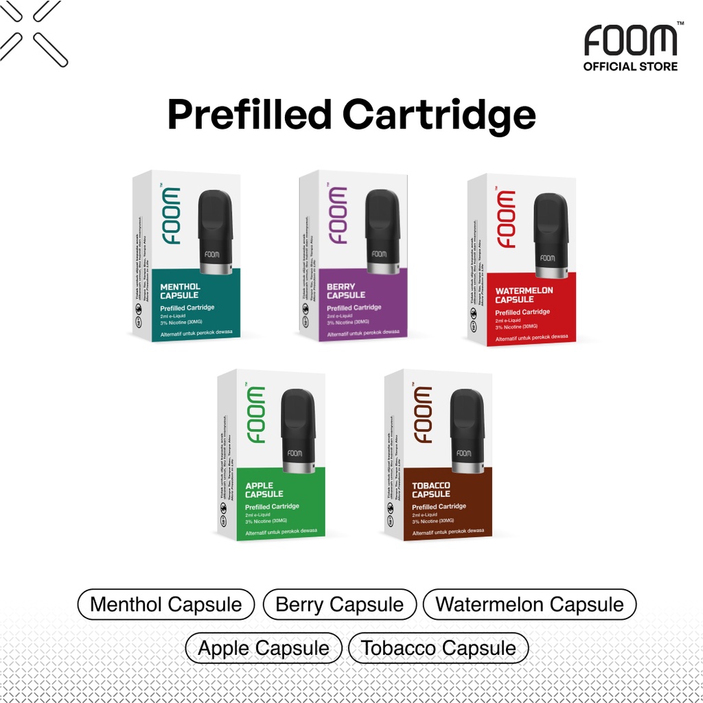 Jual PREFILLED CARTRIDGE FOOM X | Shopee Indonesia