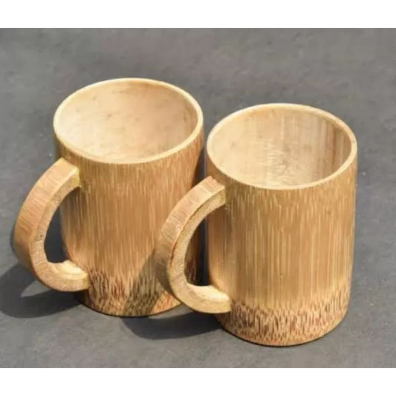Jual Gelas Bambu Cantik Cangkir Bambu Kerajinan Bambu | Shopee Indonesia