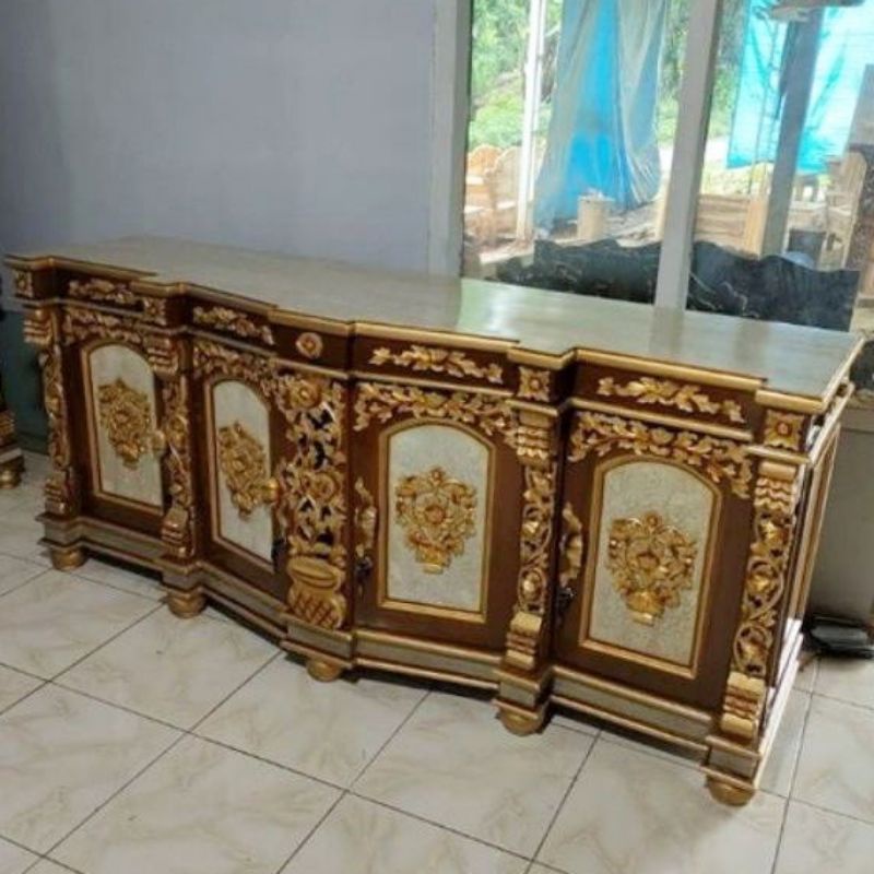 Jual bufet kayu jati, bufet Shima kayu jati, bufet pendek Shima kayu ...