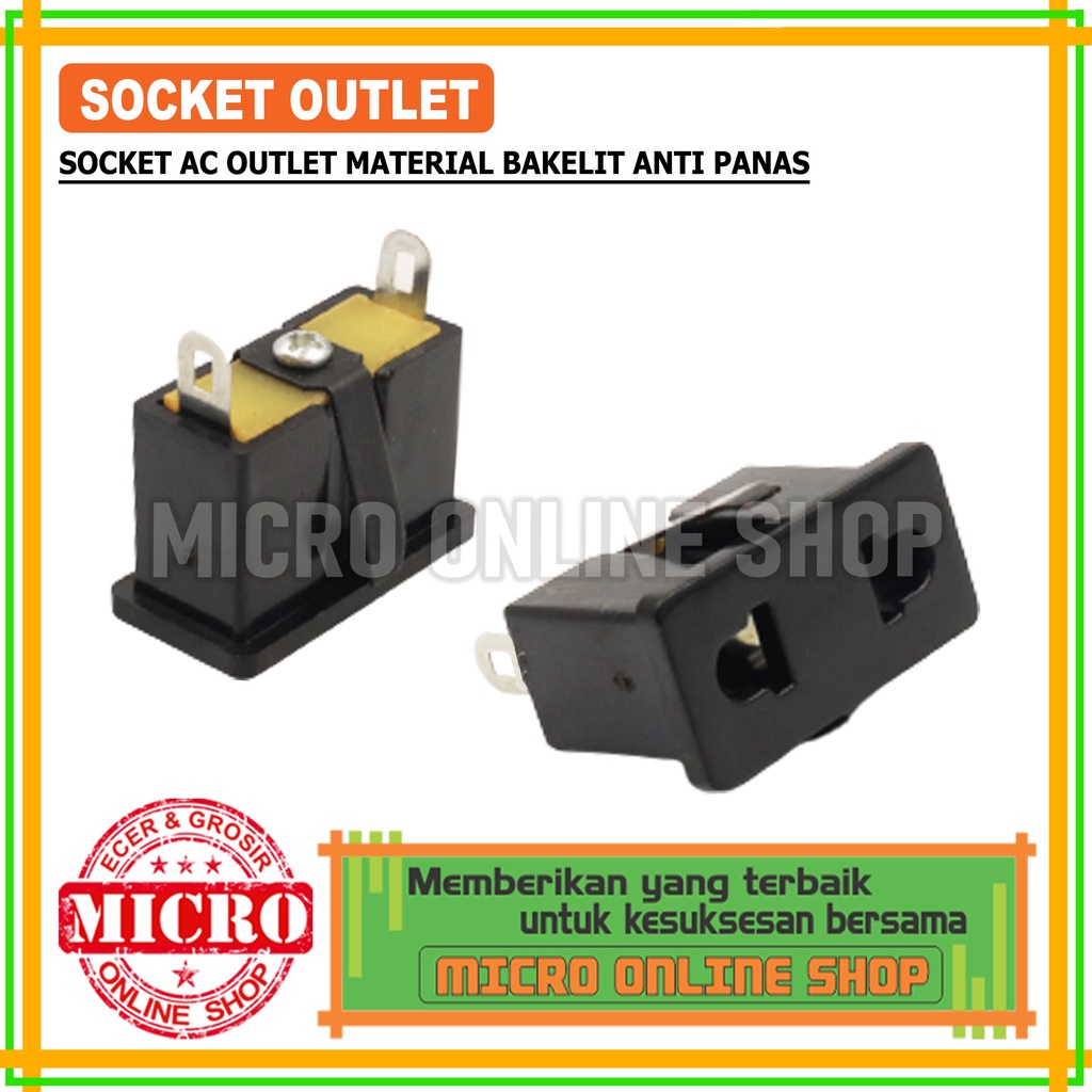 Jual Socket Connector AC Outlet Bakelit / Soket konektor Listrik AC ...