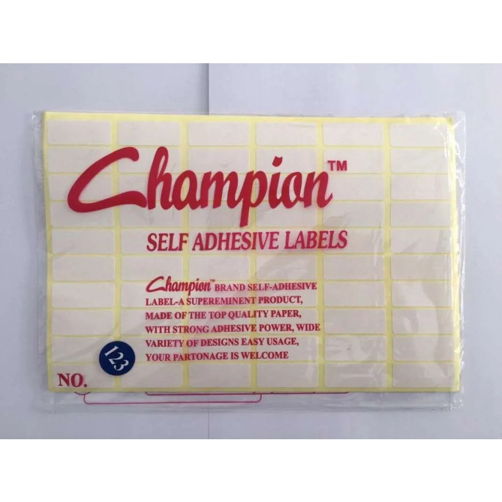 Jual CHAMPION - LABEL HARGA / STICKER LABEL 123 POLOS | Shopee Indonesia
