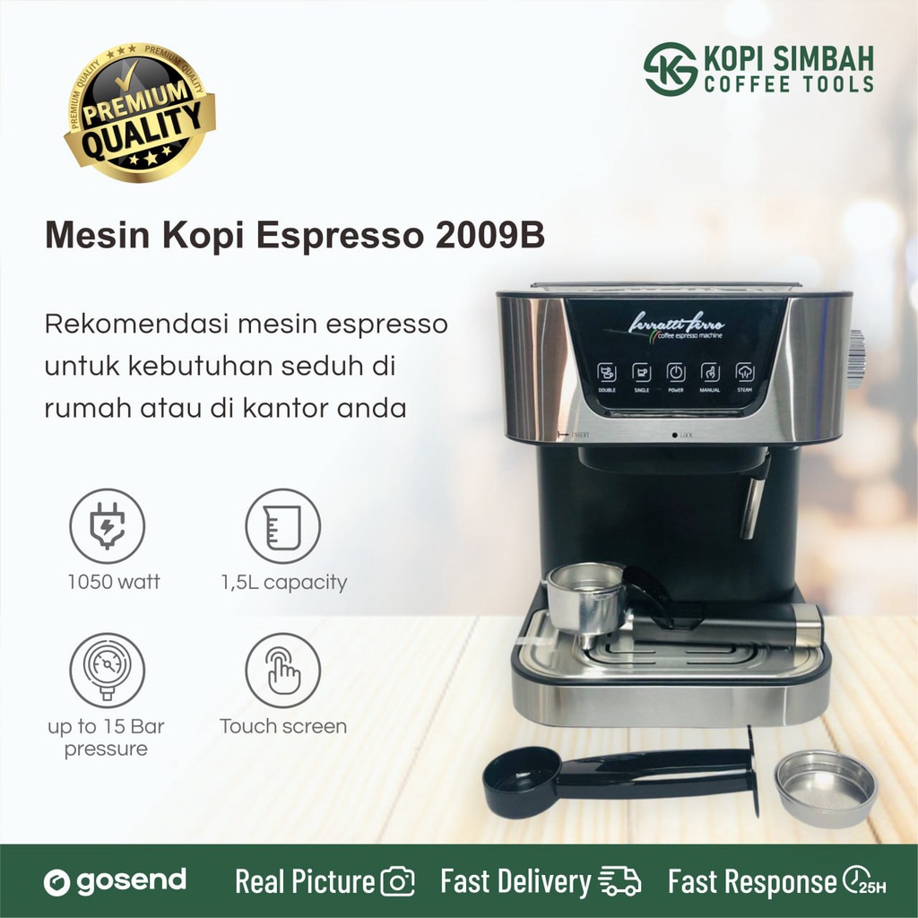 Jual Espresso Coffee Maker FCM 2009B Ferratti Ferro Alat Seduh Mesin ...